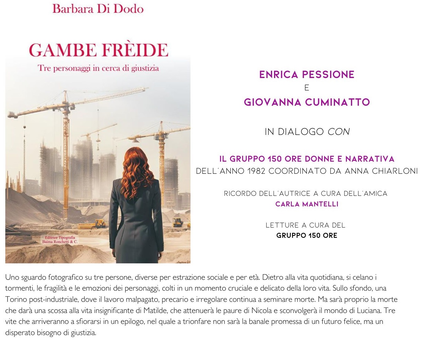 GAMBE FRÈIDE. Tre personaggi in cerca di giustizia – Casa delle Donne ...